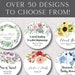 Personalized Printed Flower Stickers - Choose Your Floral Design and ...