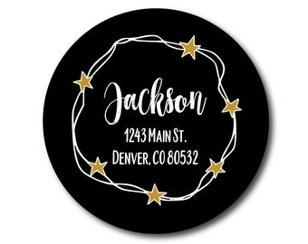 Personalized Return Address Label Christmas Address Labels | Etsy