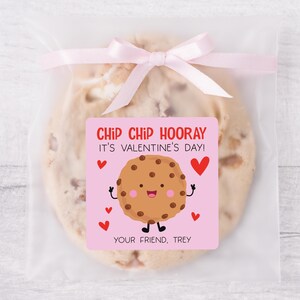 Classroom Valentine Stickers, Chip Chip Hooray, Kids Cookie Valentine ...