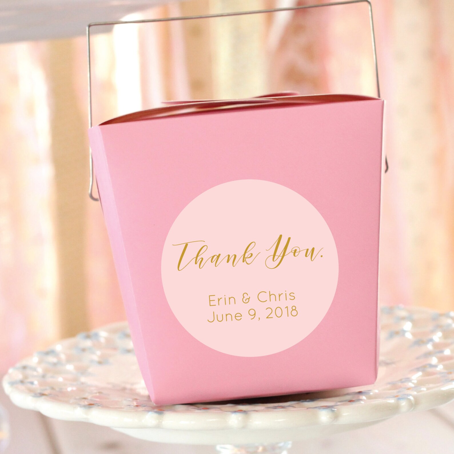 Wedding Stickers Thank You Labels Custom Wedding Favor - Etsy