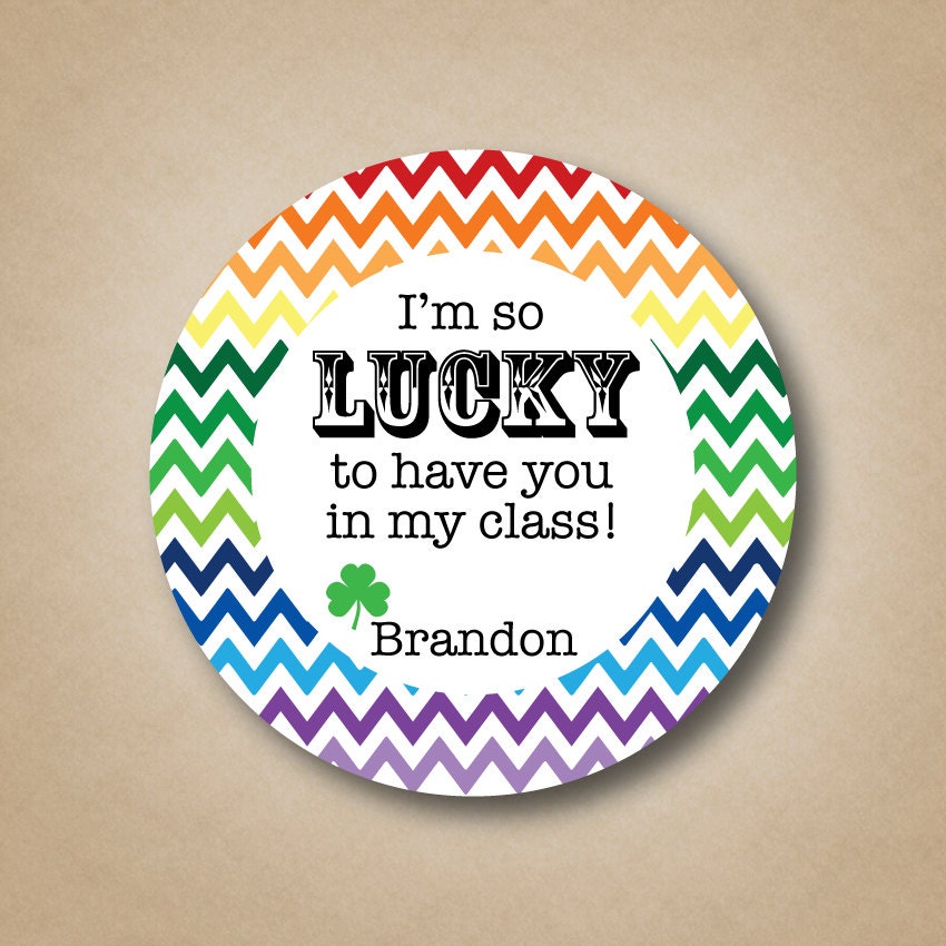 I'm so Lucky to Have You in My Class St Patricks Day Stickers Rainbow ...
