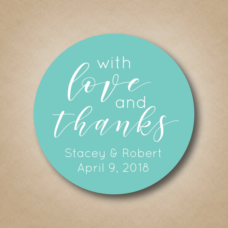 Wedding Thank You Stickers Favor Labels Bridal Shower Stickers Etsy