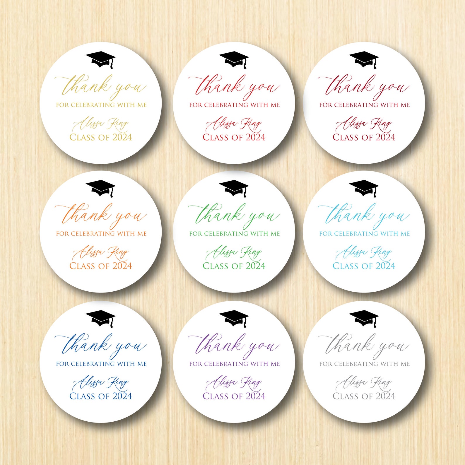 Graduation Stickers Graduation Party Stickers Graduation 2024 Labels ...