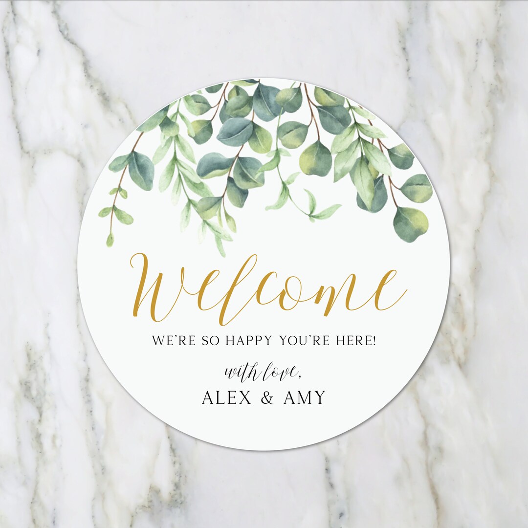Wedding Welcome Sticker - Welcome Bag Label, Welcome Box Label, Hotel ...