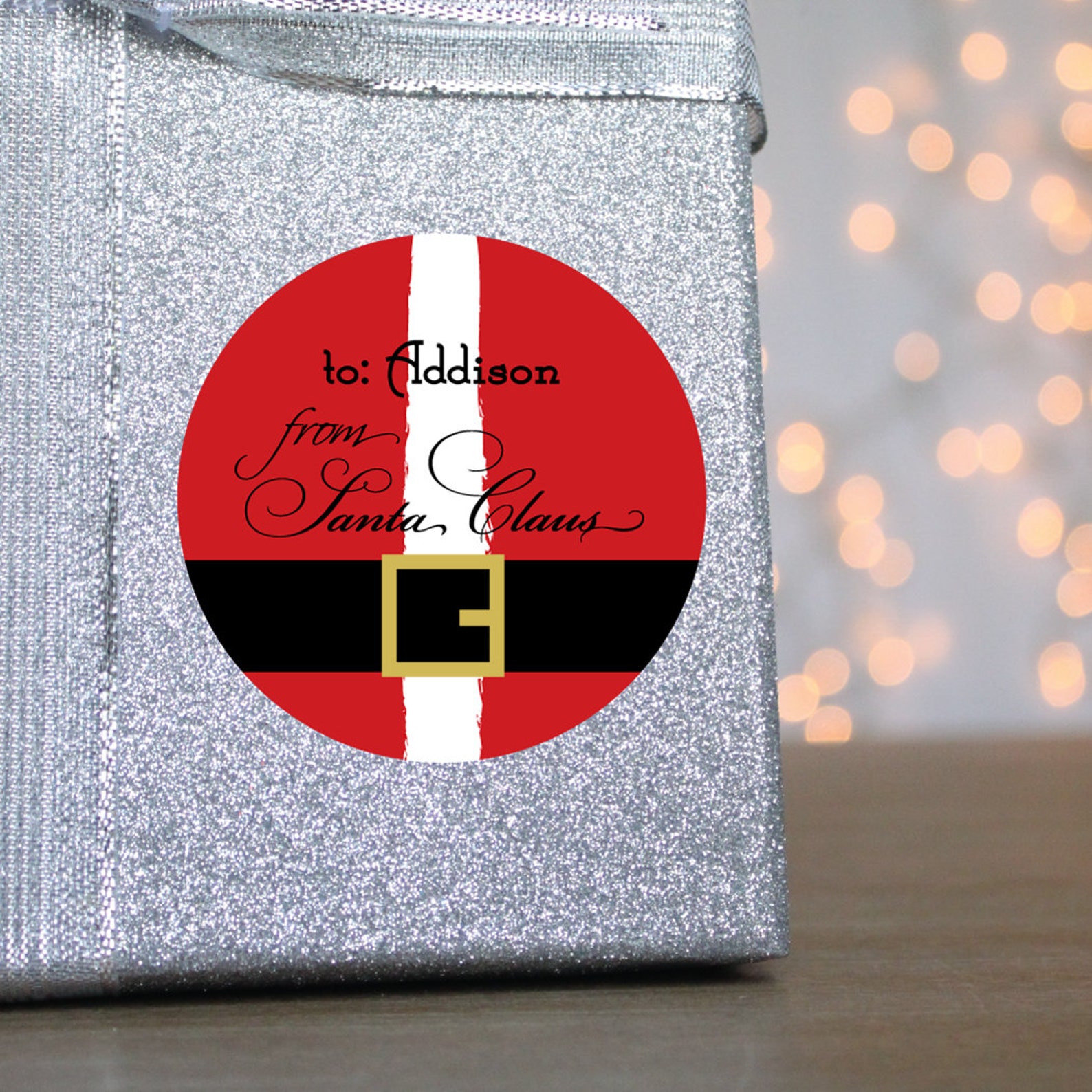 From Santa Stickers Personalized Santa Gift Labels Custom Santa Gift ...