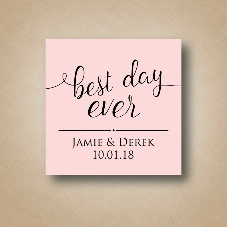 Wedding Stickers - Best Day Ever Stickers Wedding Favor Labels Gold ...