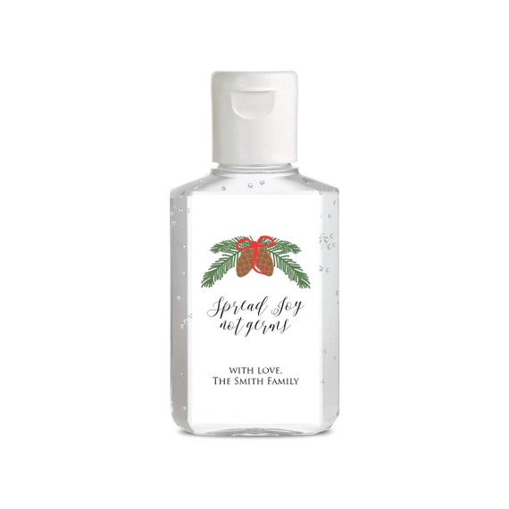Spread Joy Not Germs - Hand Sanitizer Labels Christmas Sanitizer Labels ...