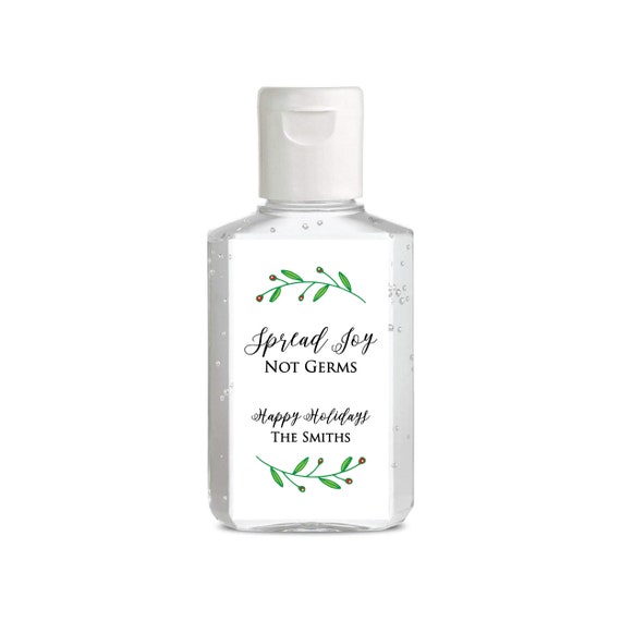 Spread Joy Not Germs - Hand Sanitizer Labels Christmas Sanitizer Labels ...