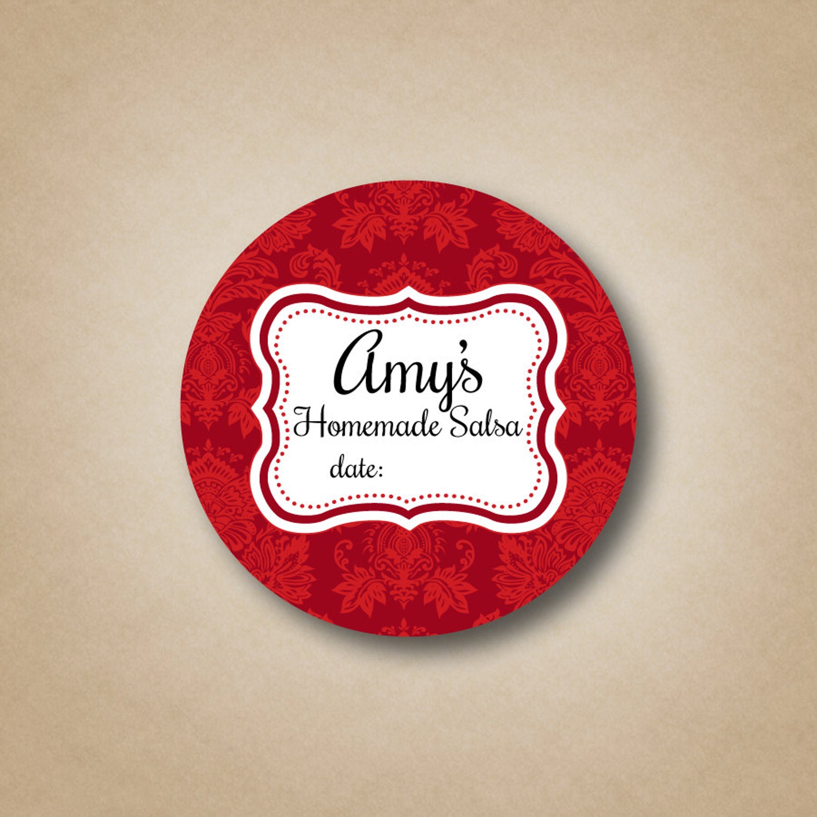 Green Canning Labels Sweet Pickles Relish Canning Labels Green Damask ...
