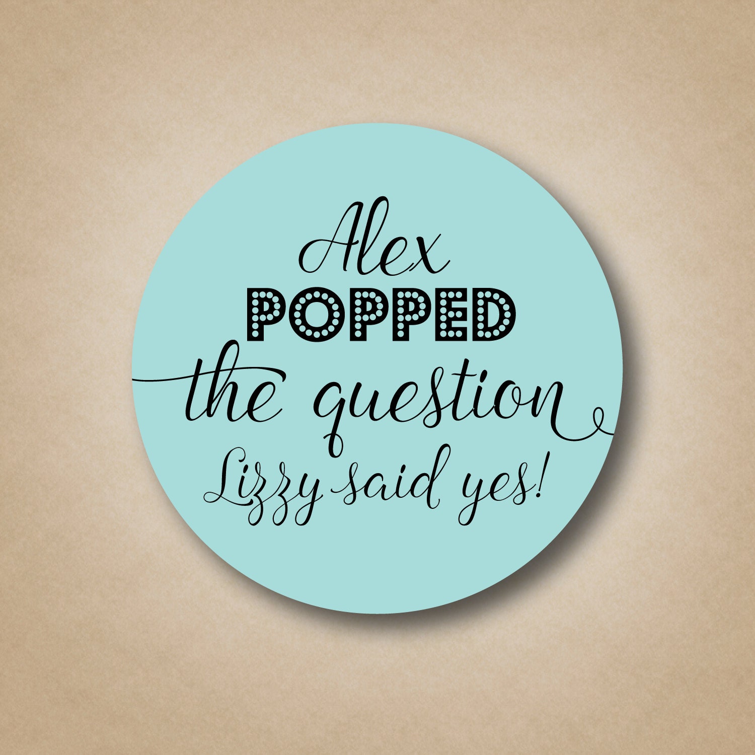 Popped the Question Stickers Popcorn Favor Labels Pop the - Etsy