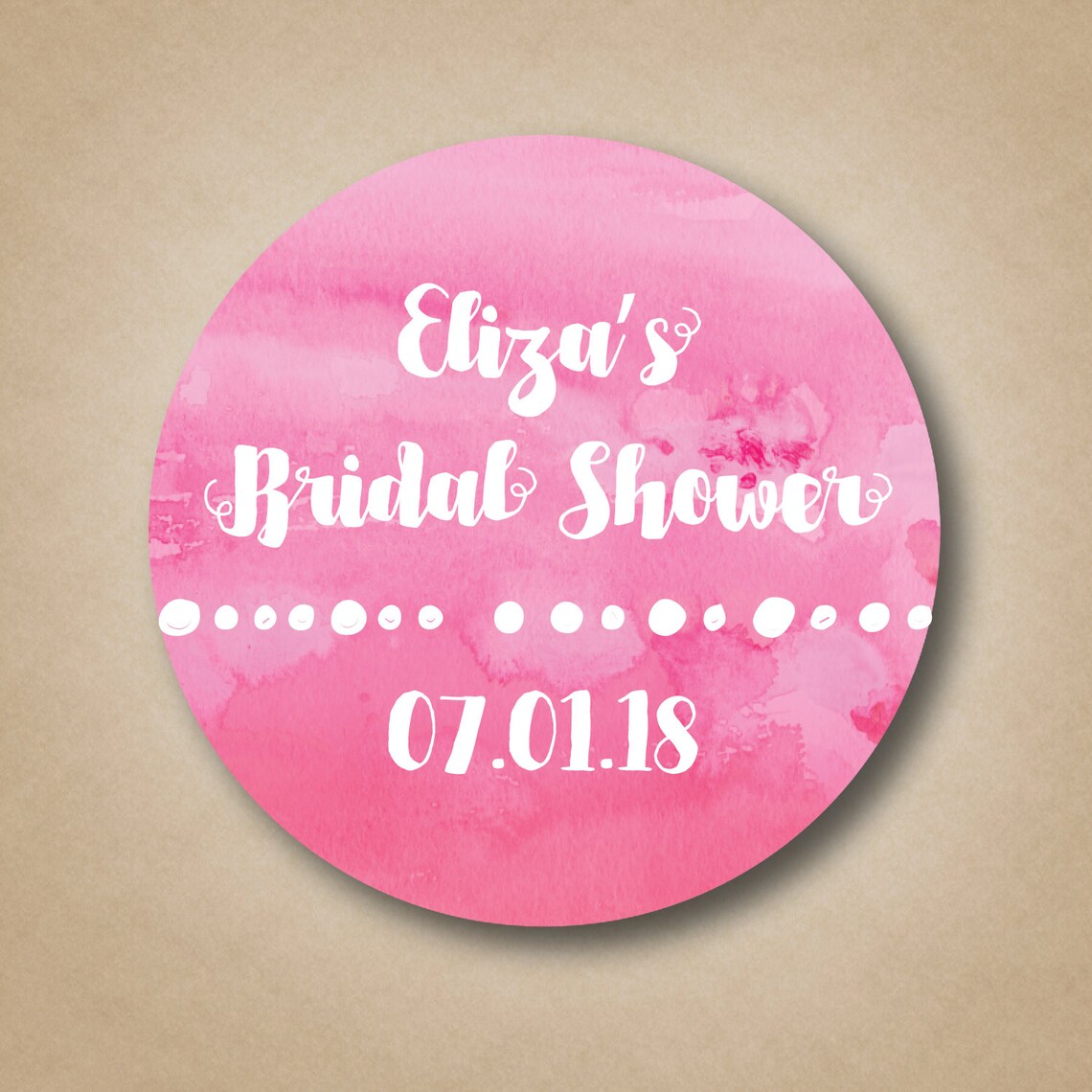 Bridal Shower Stickers Watercolor Favor Labels Custom Shower Etsy