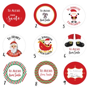 Christmas Stickers - From Santa Gift Labels, From Santa Gift Stickers ...