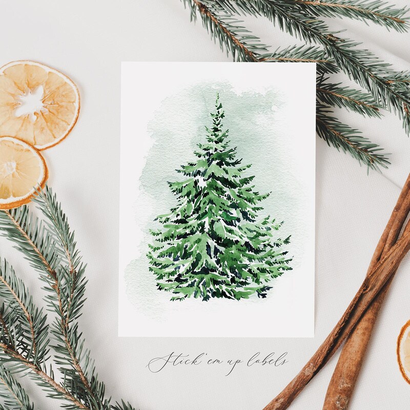 Evergreen Card - Etsy