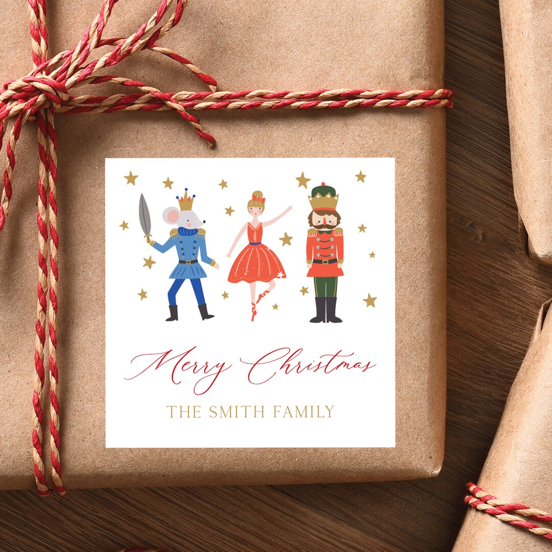 Christmas Gift Labels - Christmas Stickers, Nutcracker Christmas Labels ...