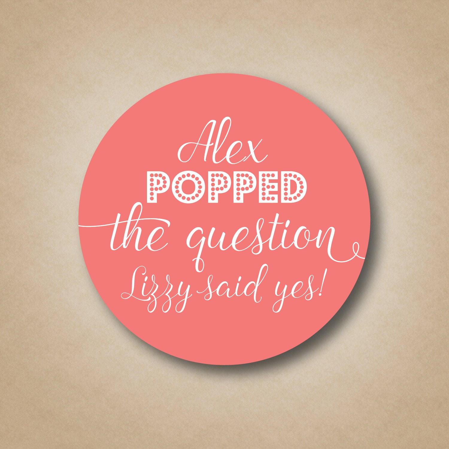Popped the Question Stickers Popcorn Favor Labels Pop the - Etsy