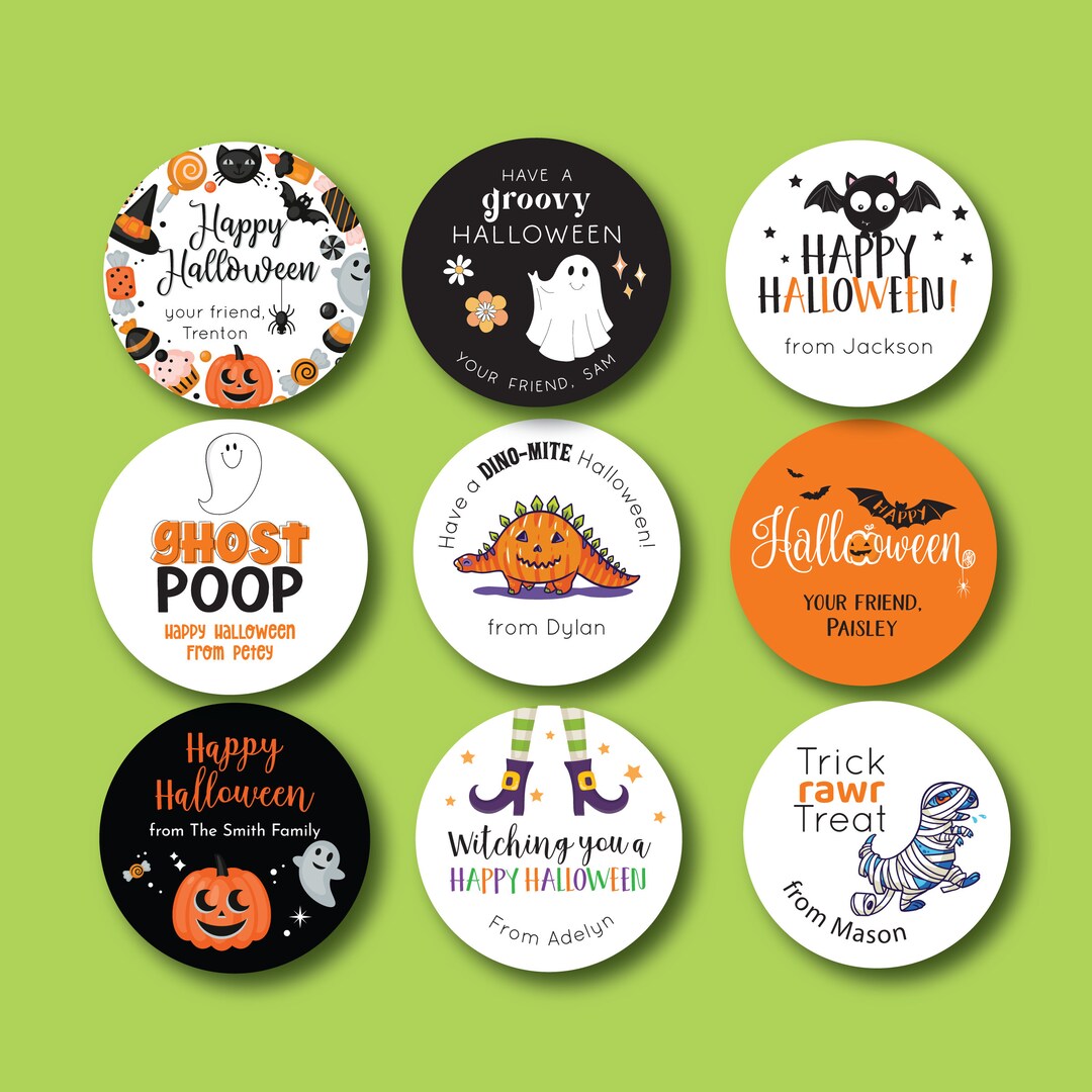 Halloween Stickers - Kids Halloween Stickers, Custom Halloween Party ...