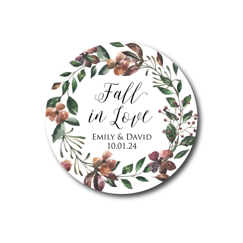 Fall in Love Sticker Fall Wedding Stickers Fall Wedding Favors | Etsy