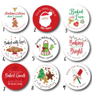 Christmas Stickers - Holiday Baking Labels, Christmas Baking Sticker ...