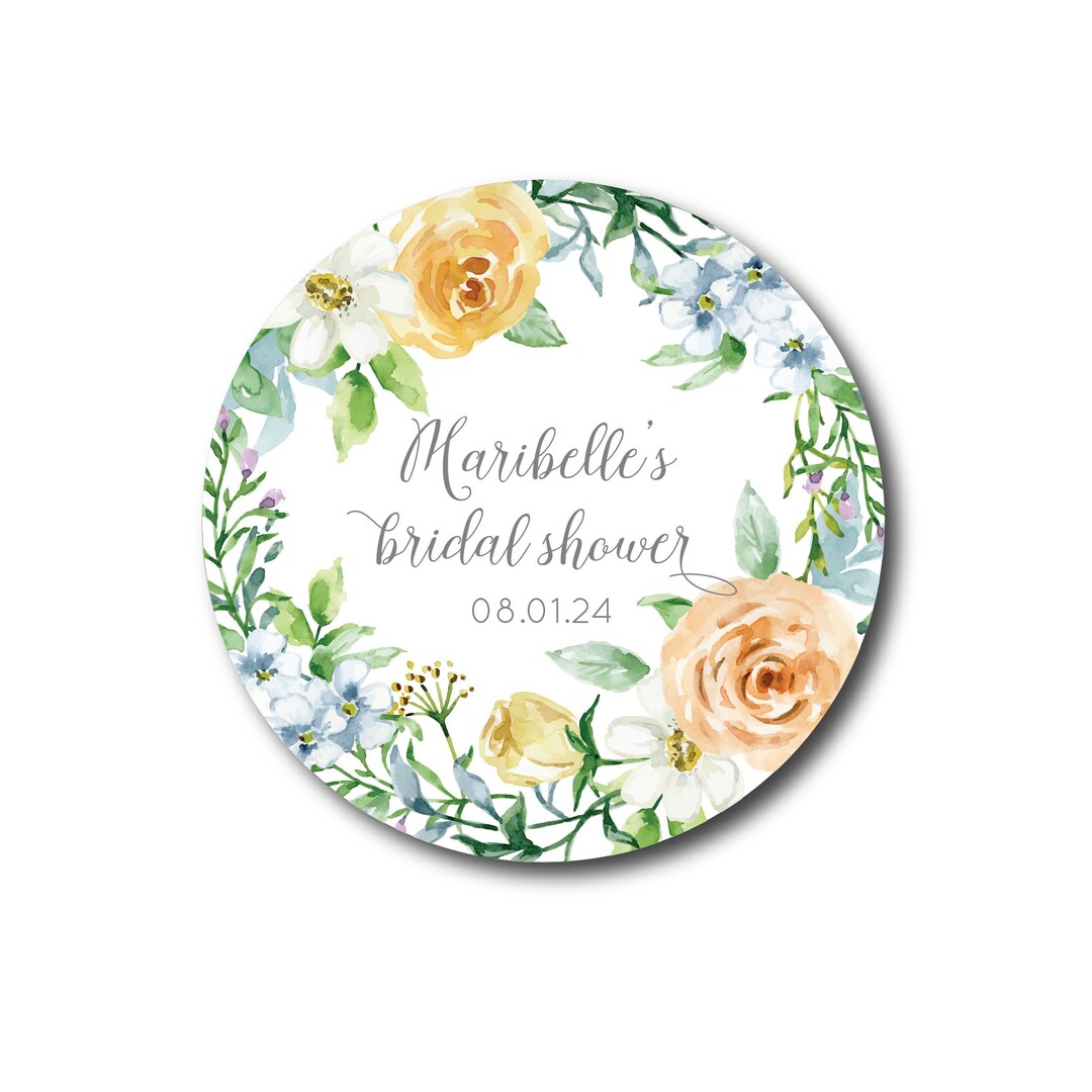 Bridal Shower Stickers Bridal Shower Favor Stickers Wedding - Etsy