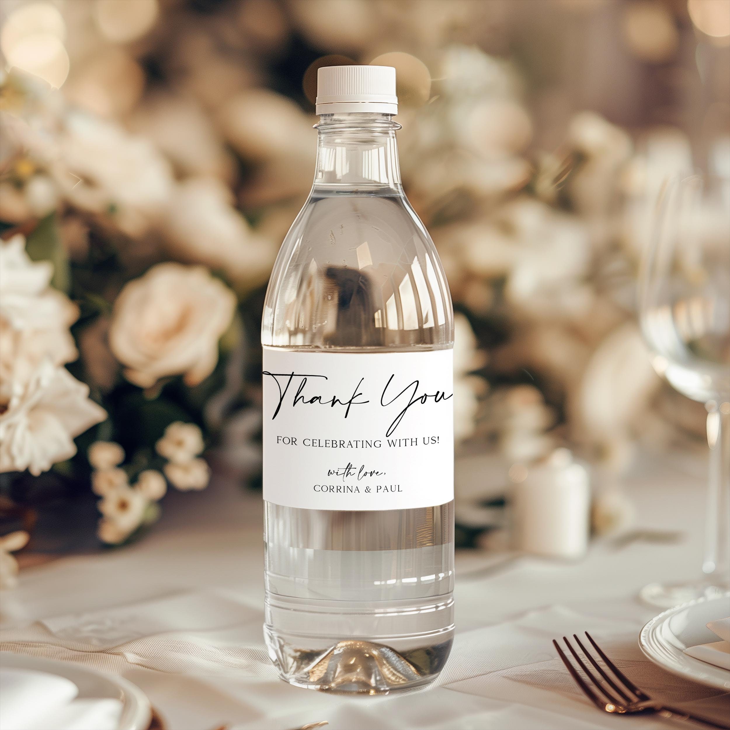Wedding Water Bottle Label - Thank You Water Bottle Labels ...
