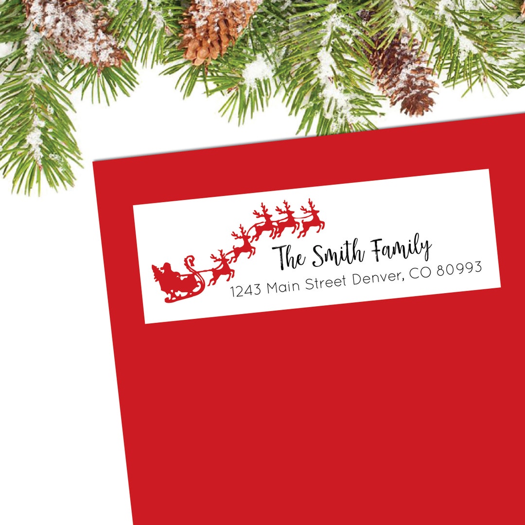 Holiday Address Label Christmas Return Address Label Christmas Address ...