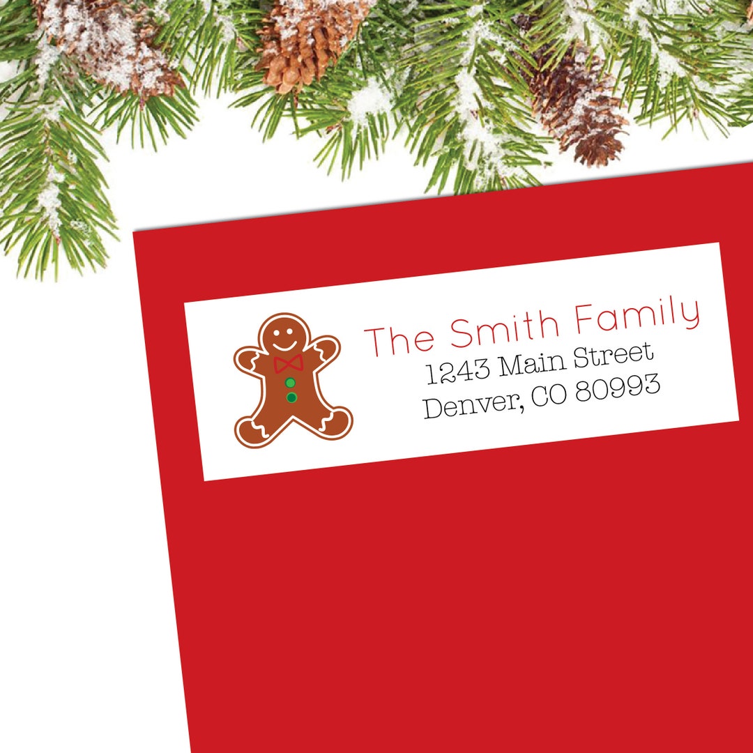 Christmas Address Labels Christmas Return Address Labels Holiday ...