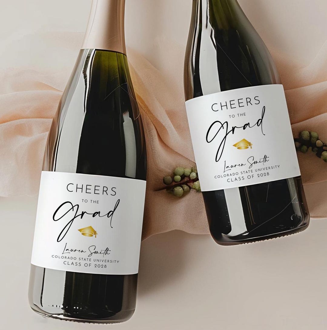 Class of 2025 Graduation Gift - Graduation Champagne Label, Grad Party ...