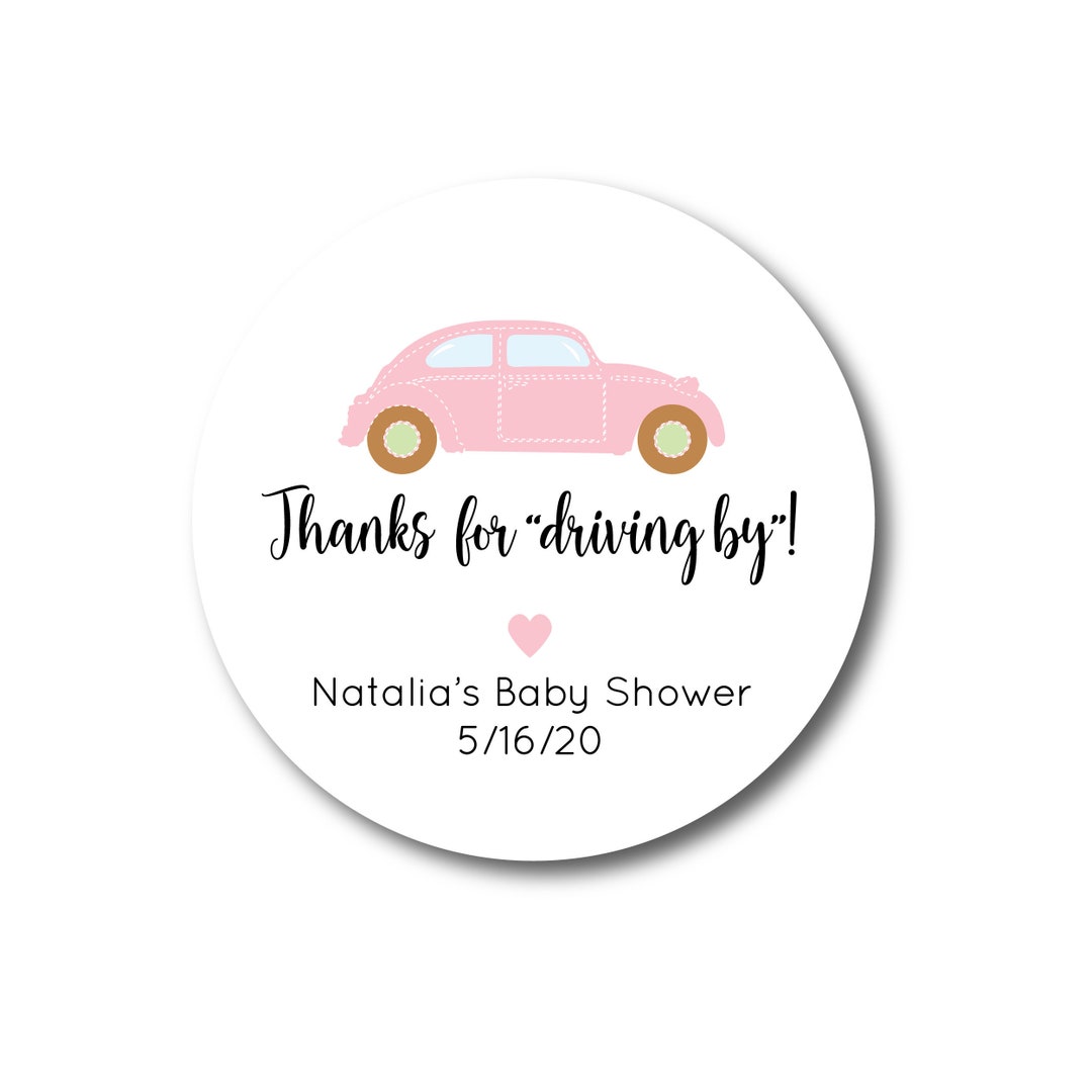 Drive by Baby Shower Stickers Drive Through Baby Shower Favor - Etsy
