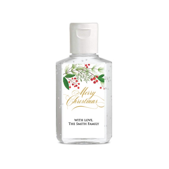 Hand Sanitizer Labels - Christmas Sanitizer Labels Christmas Sanitizer ...