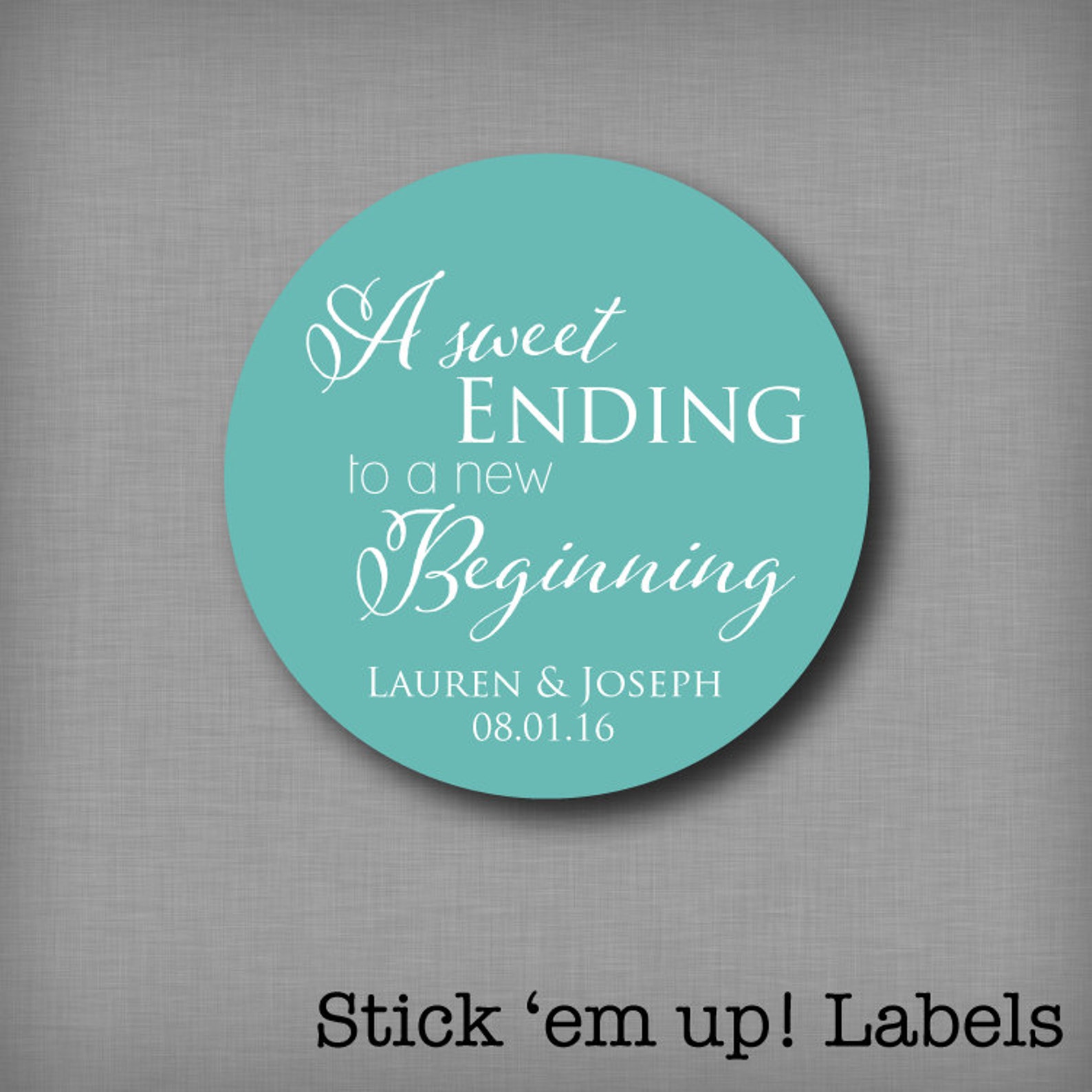 A Sweet Ending to a New Beginning Personalized Wedding Favor - Etsy
