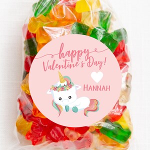 Unicorn Valentine Stickers Kids Valentines Day Stickers, Valentine ...