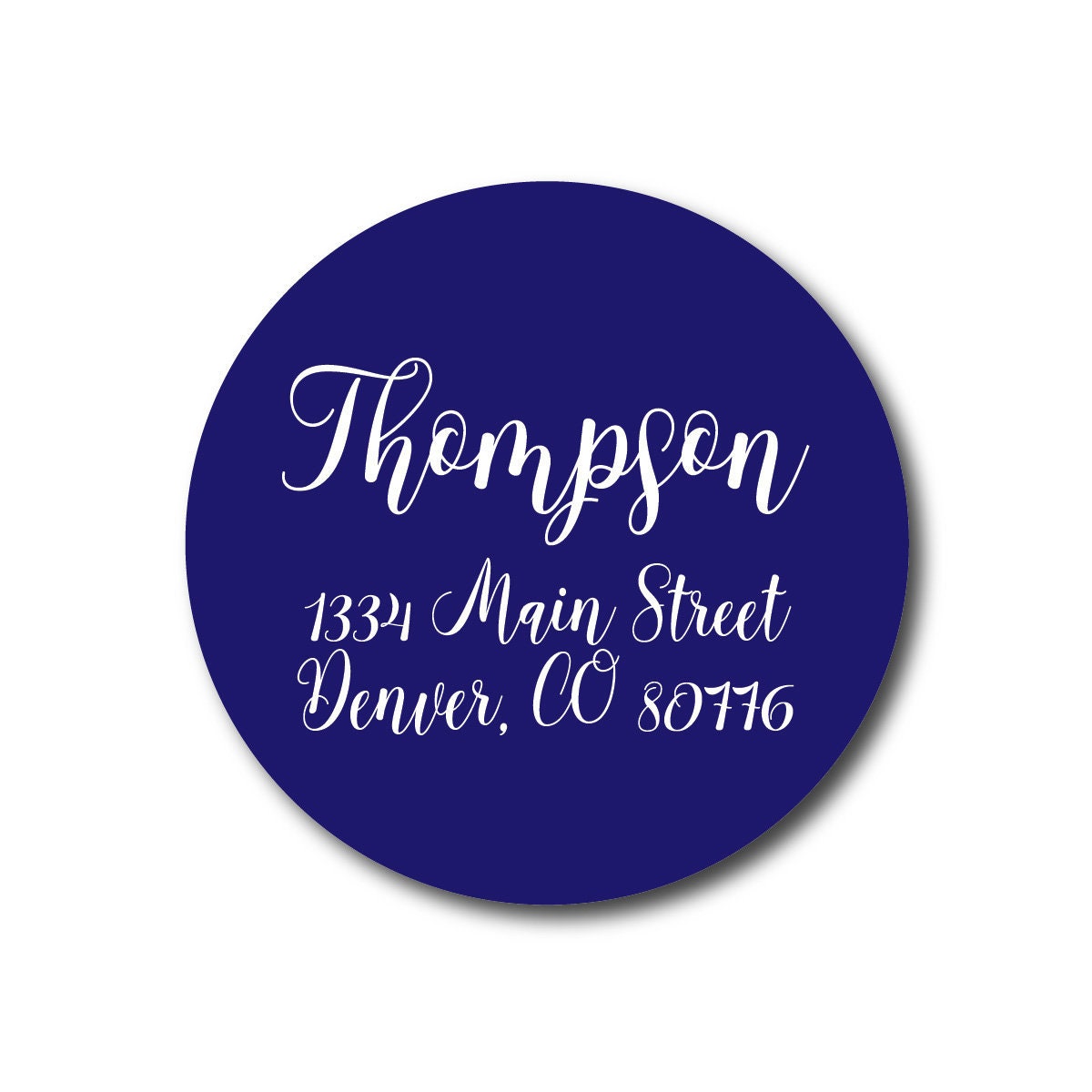 Script Address Labels Classic Return Address Labels Round | Etsy