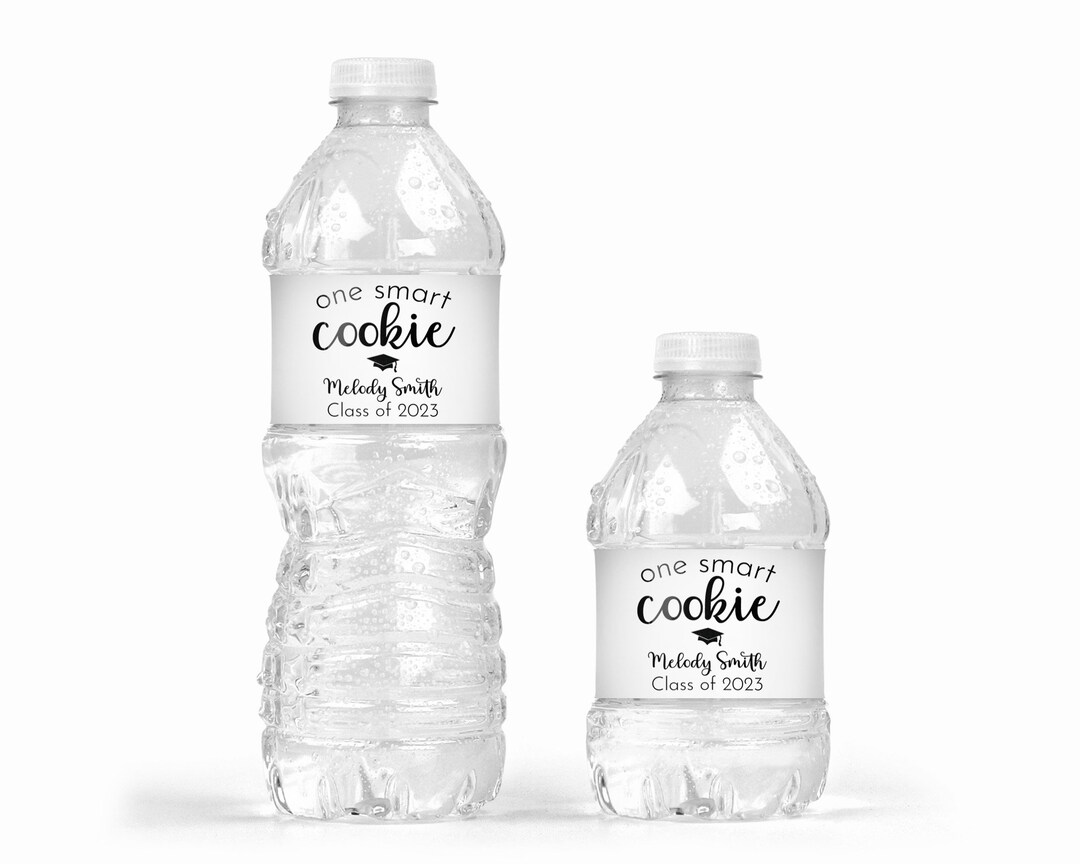 Water Bottle Label - Graduation Party Water Bottle Label, One Smart ...