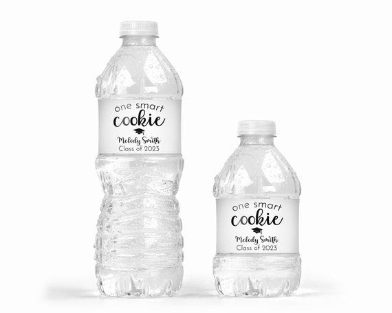 Water Bottle Label - Graduation Party Water Bottle Label, One Smart ...