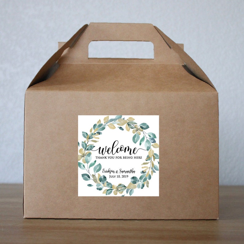 Wedding Welcome Labels Welcome Bag Stickers Out of Town Guests - Etsy