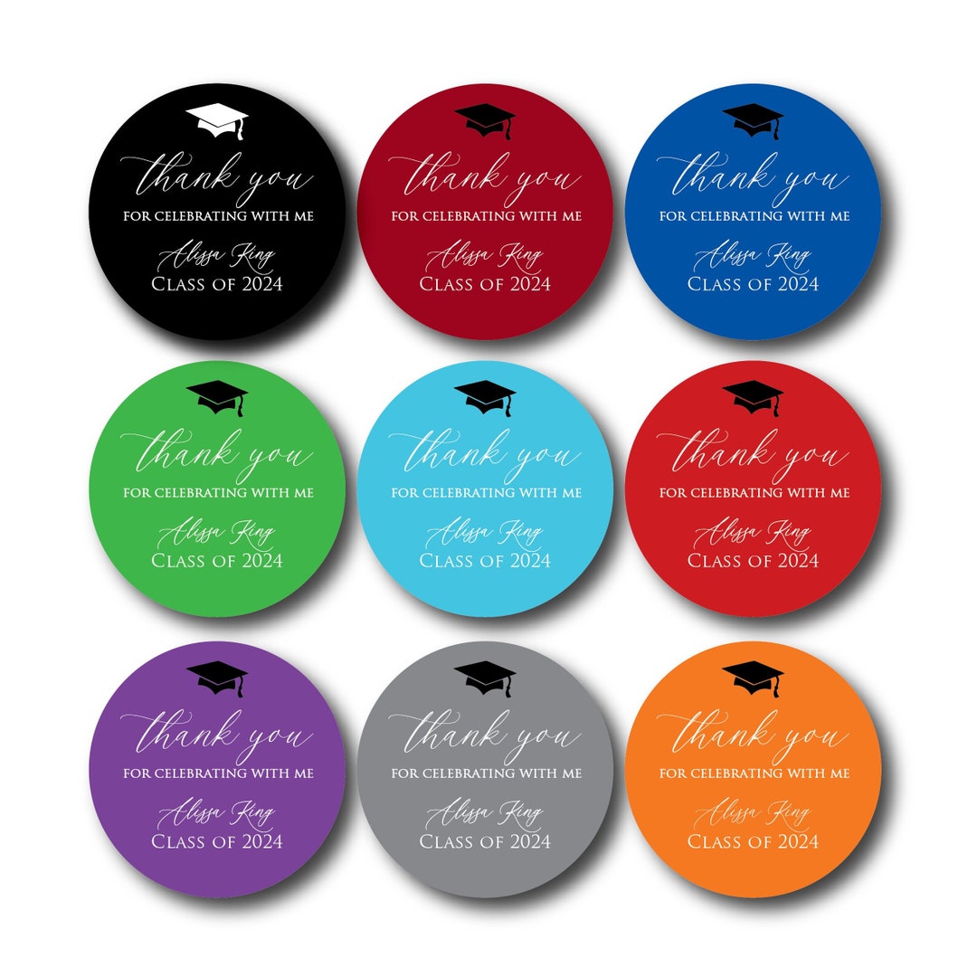 Graduation Stickers - Graduation Party Stickers, Graduation 2025 Labels ...