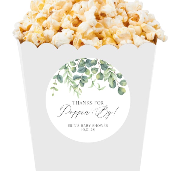 Thanks for Popping by Sticker Botanical Wedding Stickers - Etsy