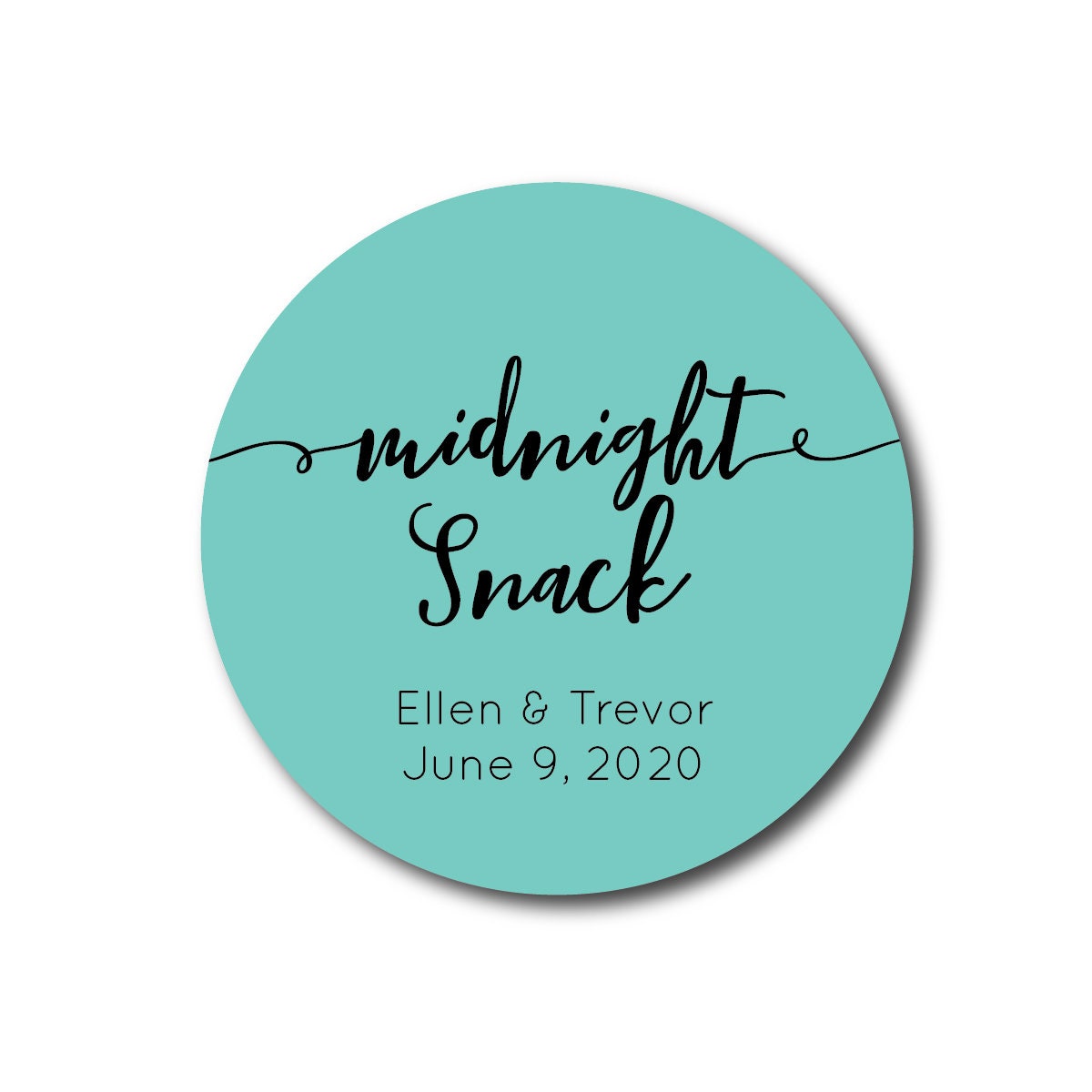 Midnight Snack Stickers Wedding Midnight Snack Labels Midnight | Etsy