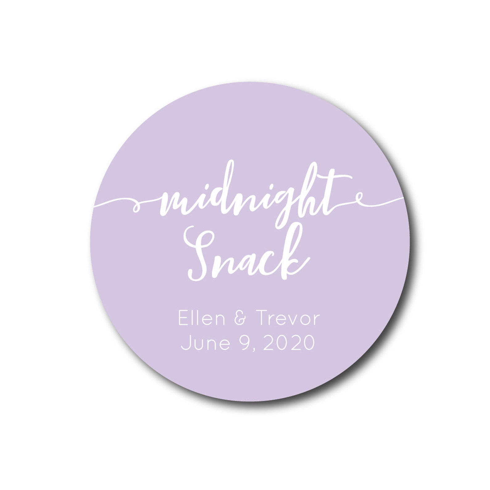 Midnight Snack Stickers Wedding Midnight Snack Labels Midnight - Etsy
