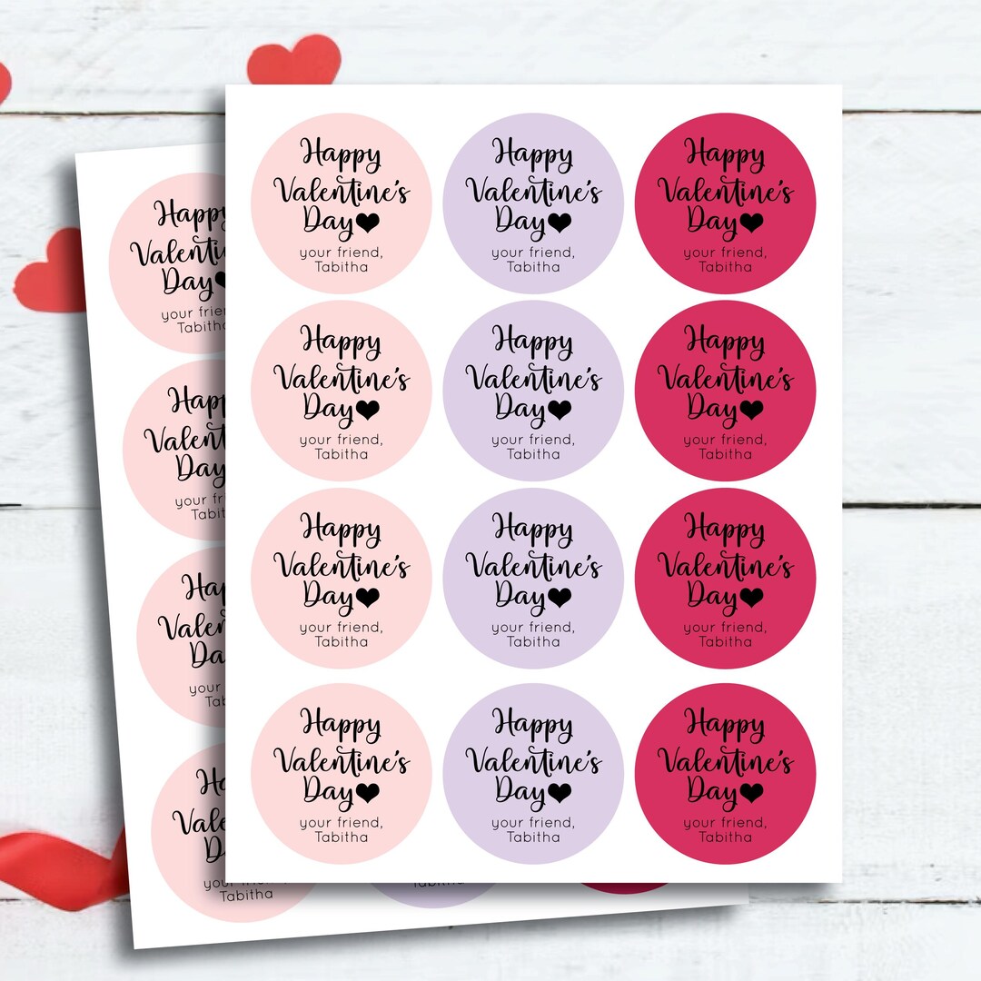 Valentine's Day Stickers - Personalized Kid Valentine Sticker ...