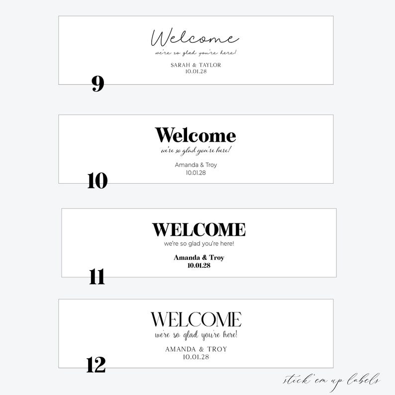 Wedding Welcome Water Bottle Label - Welcome Bottle Labels for Hotel ...