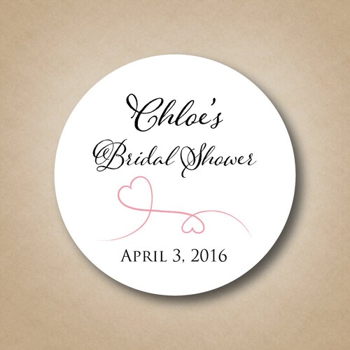 Bridal Shower Stickers Custom Bridal Shower Labels Round - Etsy