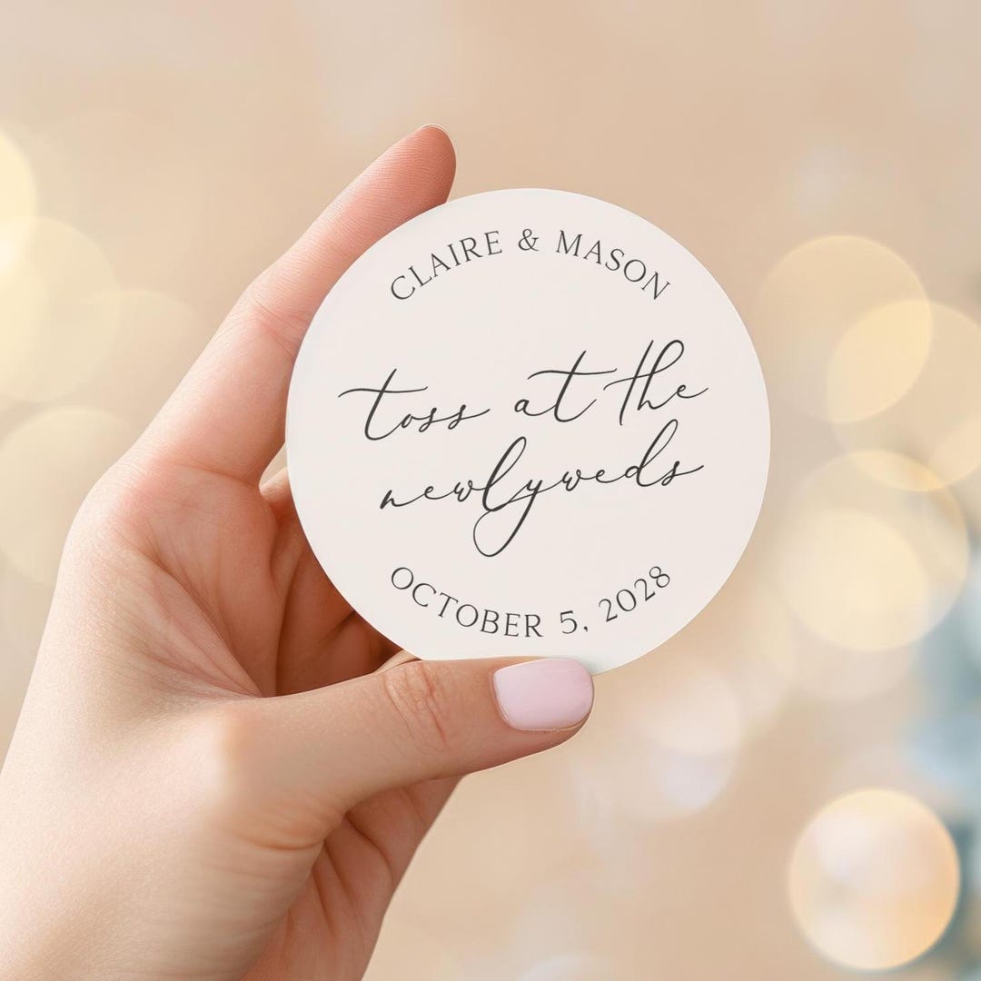 Toss Me Stickers - Wedding Confetti Labels, Flower Petal Stickers, Rice ...