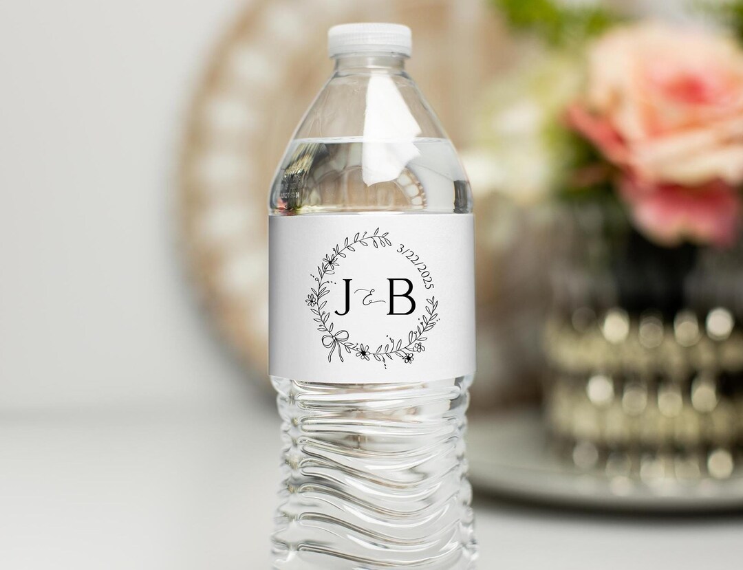 Wedding Water Bottle Label - Welcome Water Bottle Labels, Personalized ...