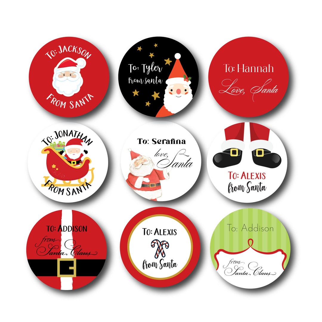 Christmas Stickers From Santa Gift Labels, From Santa Gift Stickers, to ...