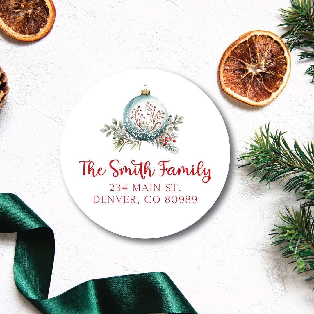 Christmas Address Labels - Christmas Return Address Label, Holiday ...