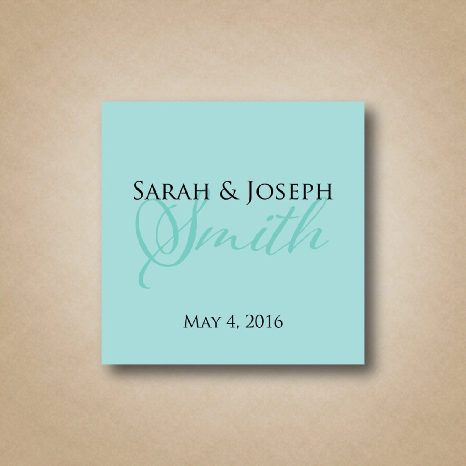 Square Wedding Favor Stickers Personalized Wedding Favor | Etsy