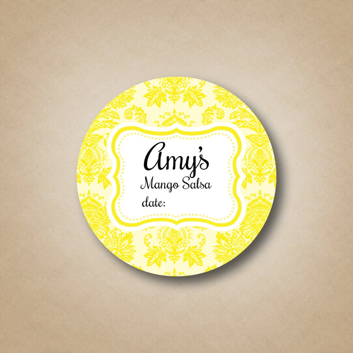 Green Canning Labels Sweet Pickles Relish Canning Labels Green Damask ...