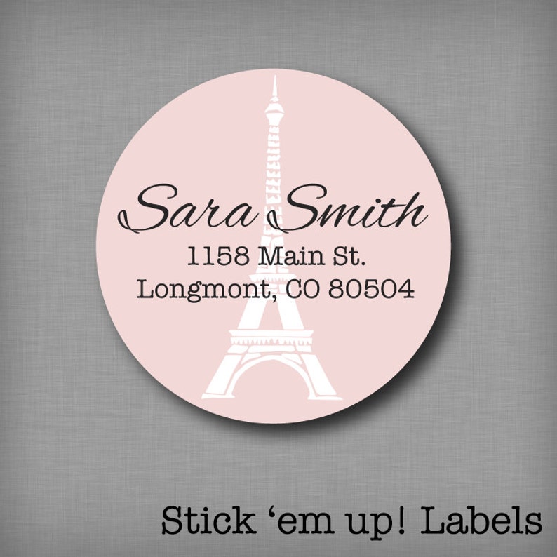 Return Address Labels Personalized Round Address Stickers | Etsy