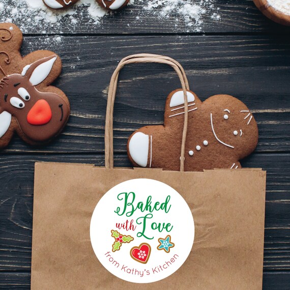 Baking Labels Baking Spirits Bright Stickers Christmas Stickers From ...